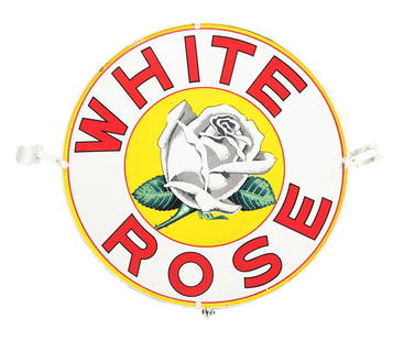 (white Rose) Logo Porcelain Sign