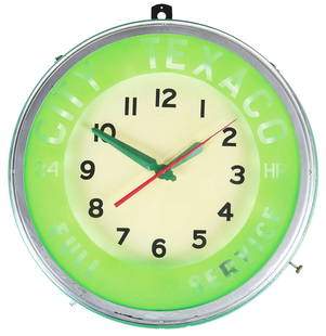 Action Ad Clock Neon