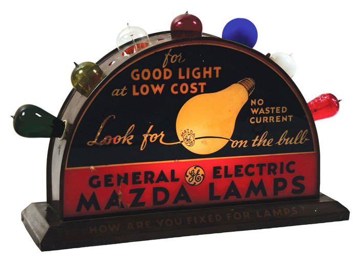 General Electric Edison Mazda Lamps Countertop Bulb