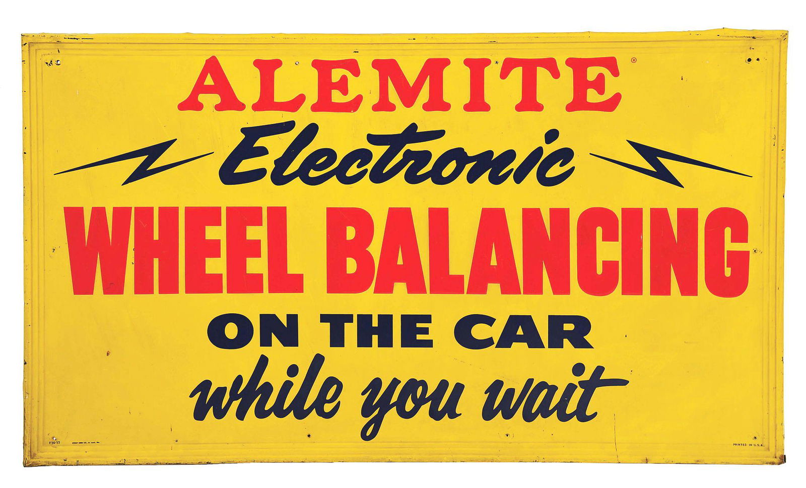 ALEMITE WHEEL BALANCING EMBOSSED TIN SERVICE STATION - Oct 14, 2020 ...