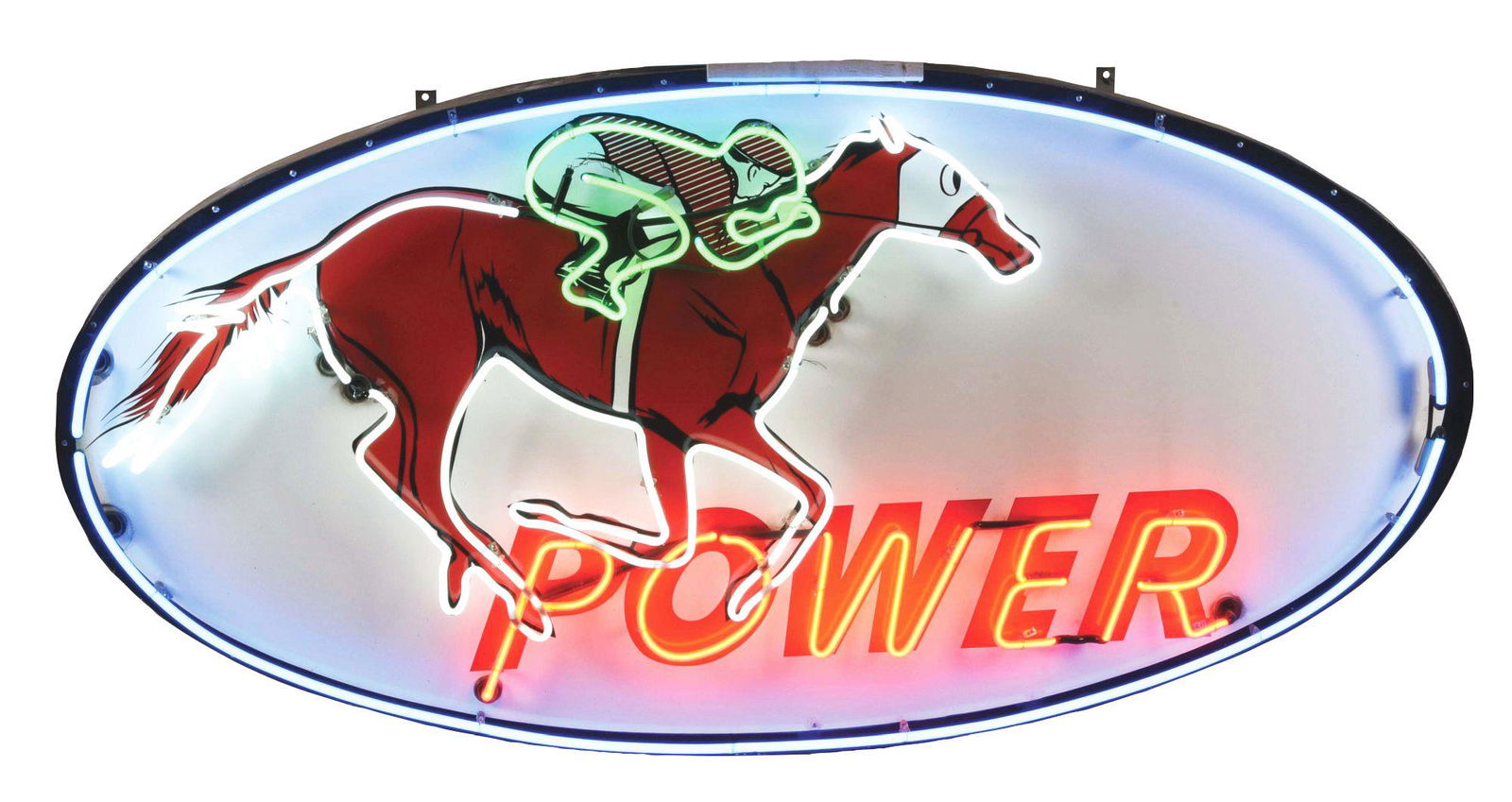 GIBBLE POWER GASOLINE PORCELAIN NEON SIGN W/ HORSE & - Oct 14, 2020 ...