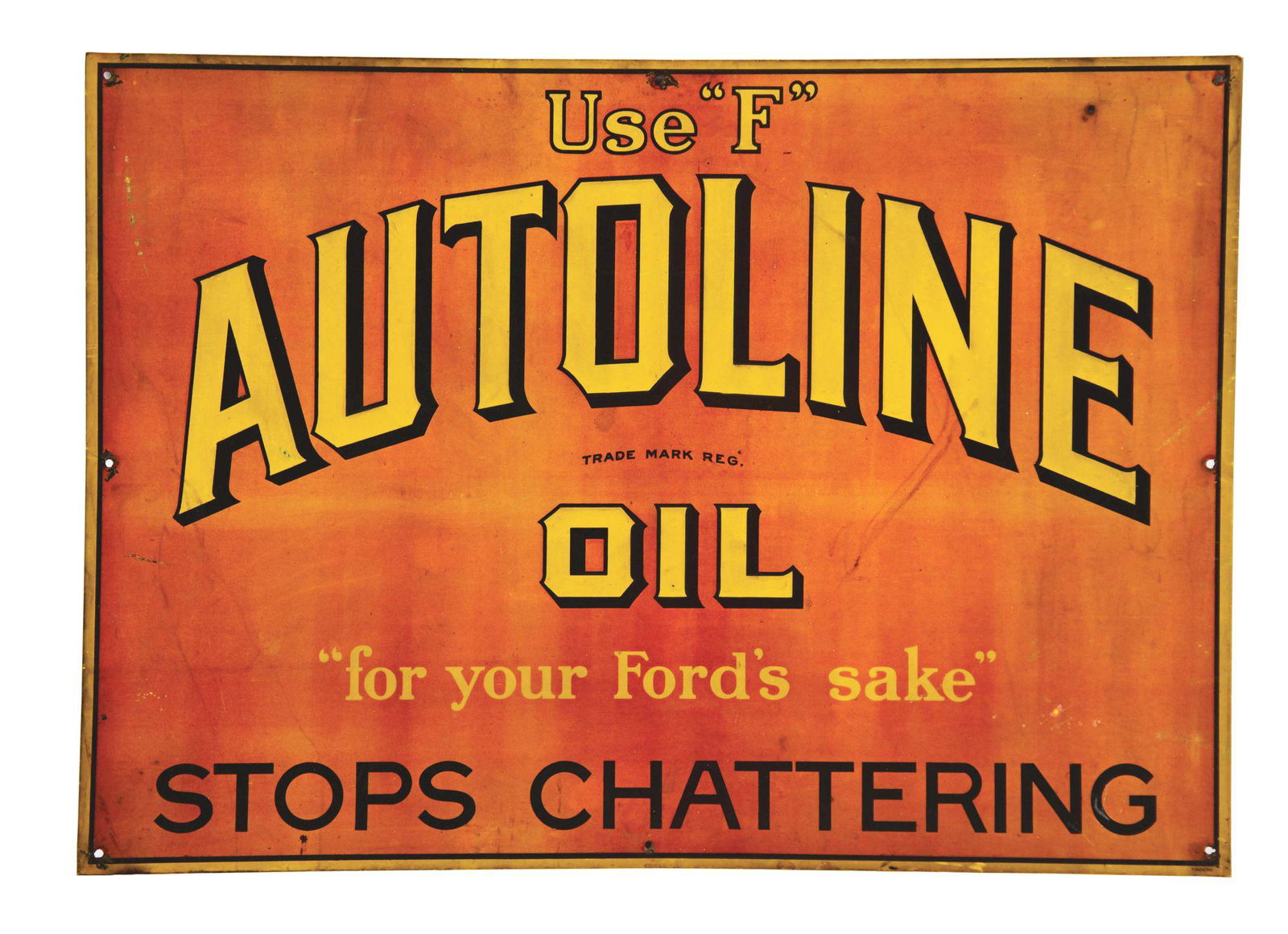 AUTOLINE MOTOR OIL FOR FORDS EMBOSSED TIN TACKER SIGN. - Oct 15, 2020 ...