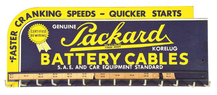 Packard Korelug Battery Cable Display Sign