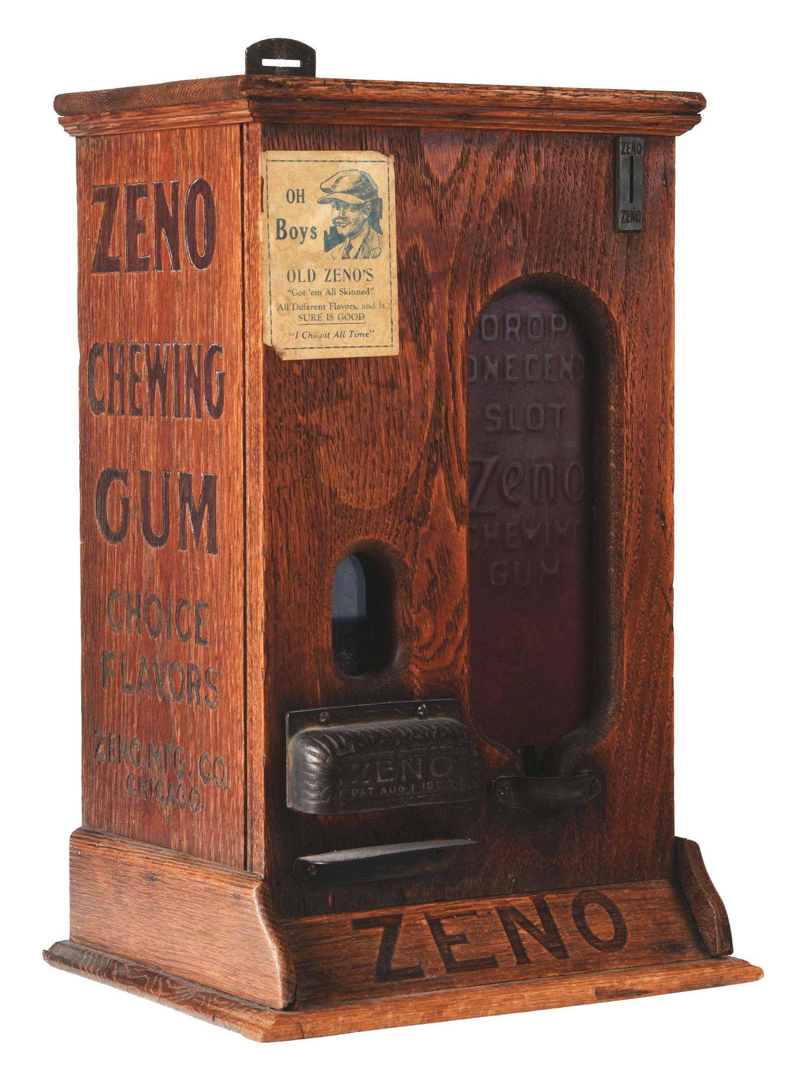1¢ Wooden Zeno Stick Gum Vending Machine.