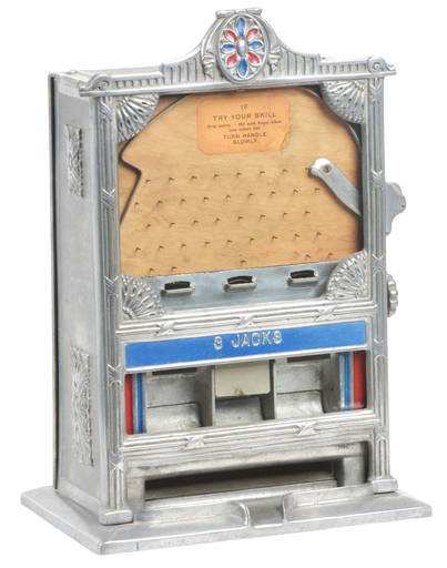 1¢ Rock Ola Three Jacks Counter Pocket Trade