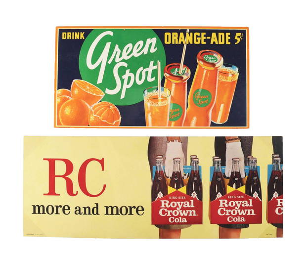 Lot Of 2: Soda Pop Advertising Signs.