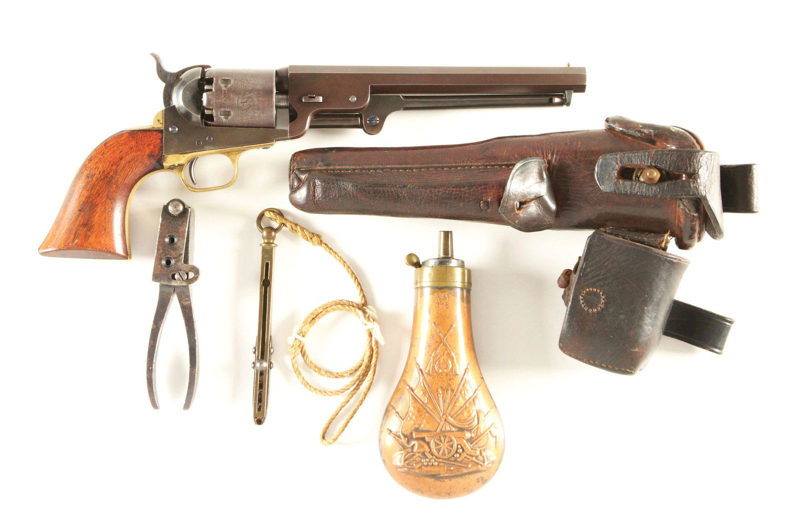 (a) Colt Model 1851 Km Marked Navy Percussion Revolver.