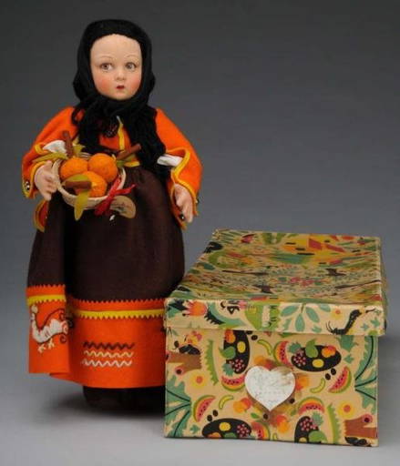 Felt Lenci Girl Doll With Lucia Face.