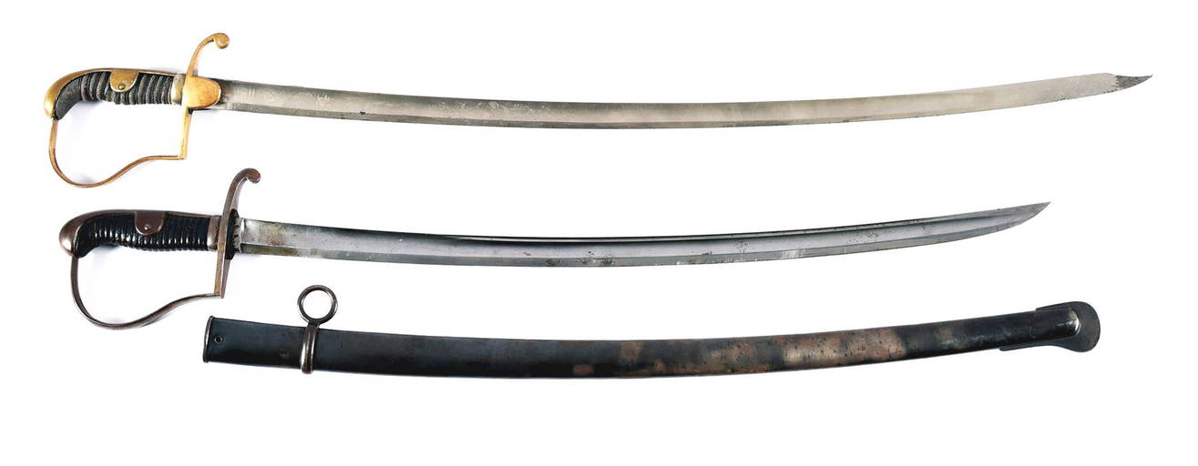 1848 Knecht Officer's Saber And Prussian P1873 Blucher