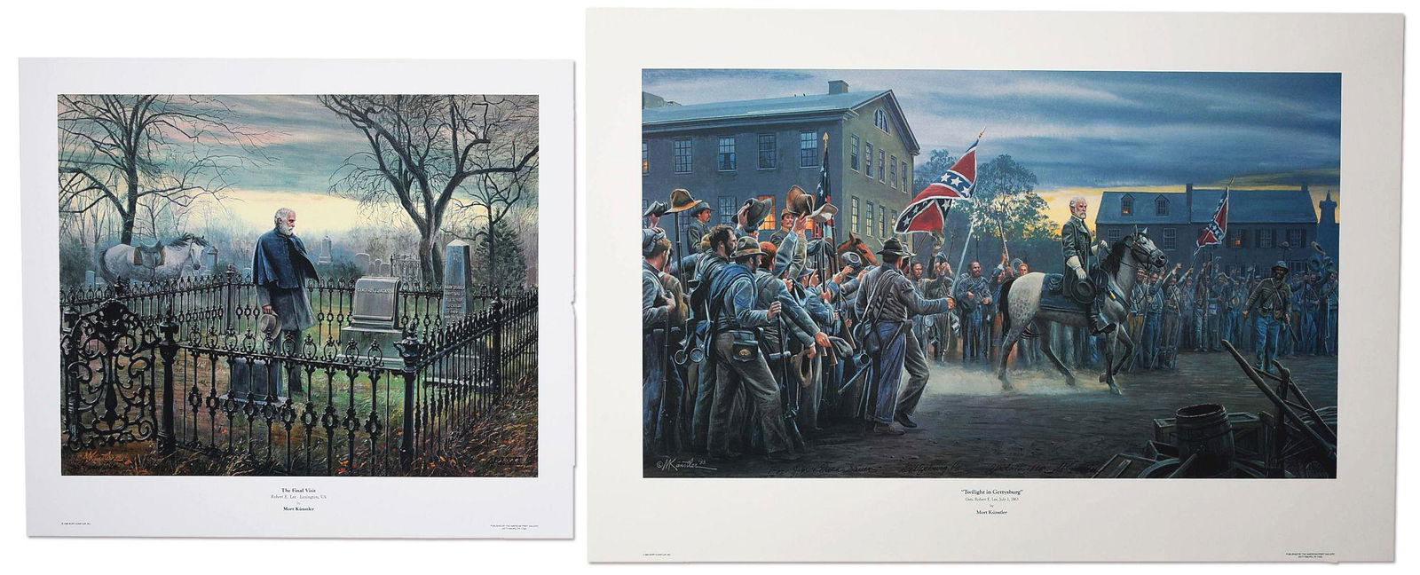 Lot Of 2: Civil War Prints Depicting General Lee By