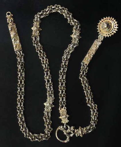 Antique Sterling Silver Jewish Marriage Belt.