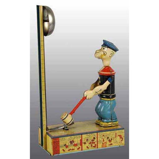 Chein Popeye Heavy Hitter Toy In Orig Box.