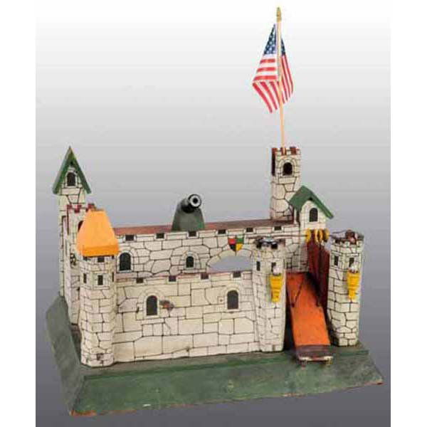 2464: Early Wooden Keystone Castle Toy.