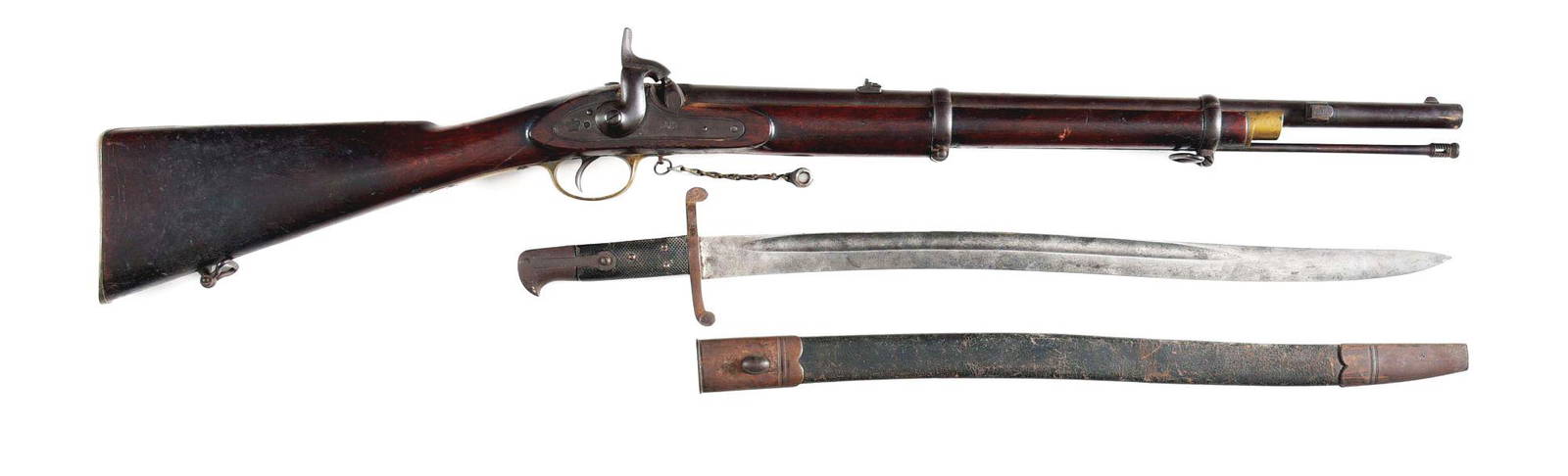 (a) British Enfield 1861 Musketoon Dated 1862 With