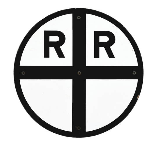 Railroad Porcelain Identification Sign.