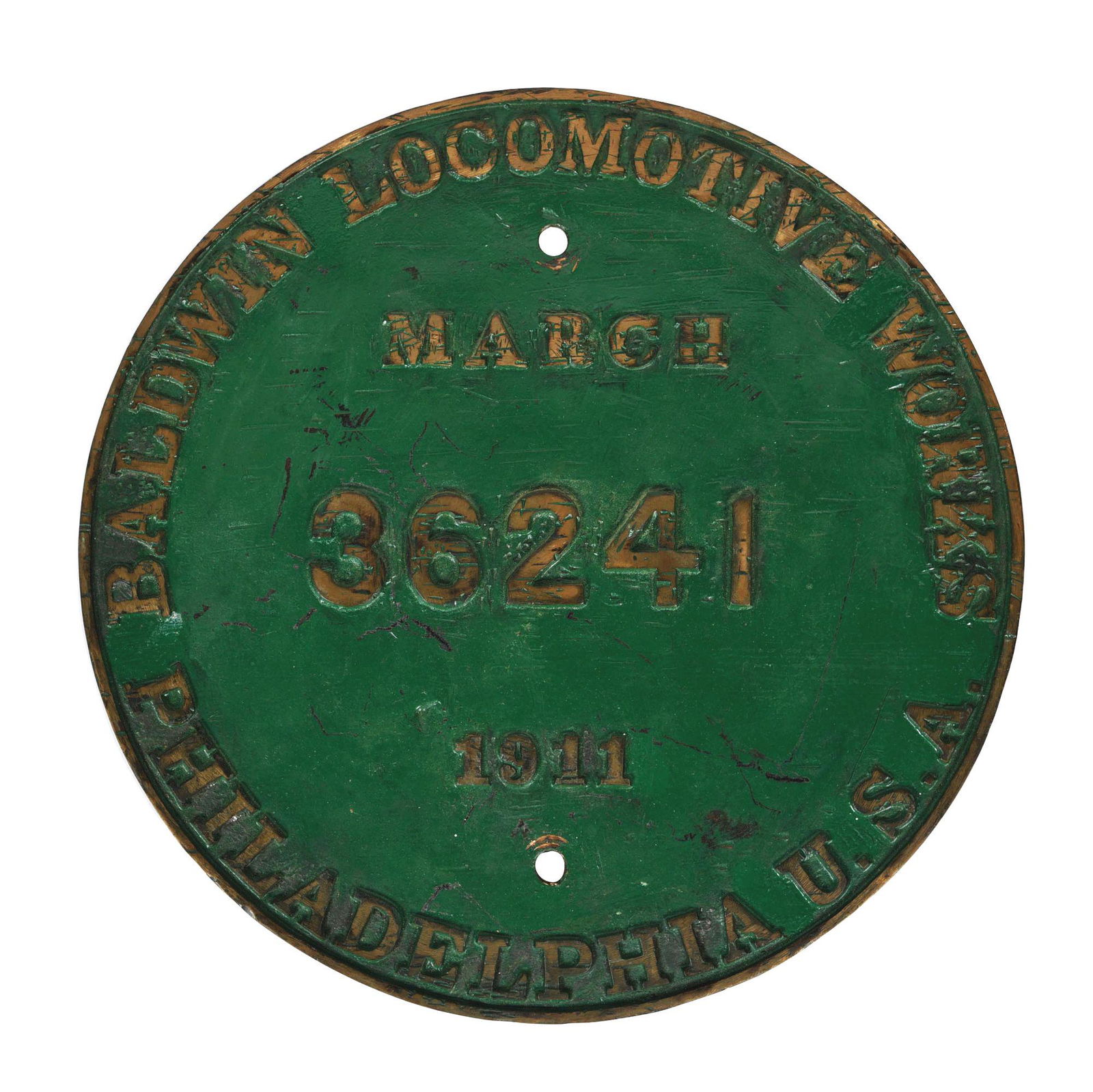 Baldwin Locomotive Works Builder's Plate.