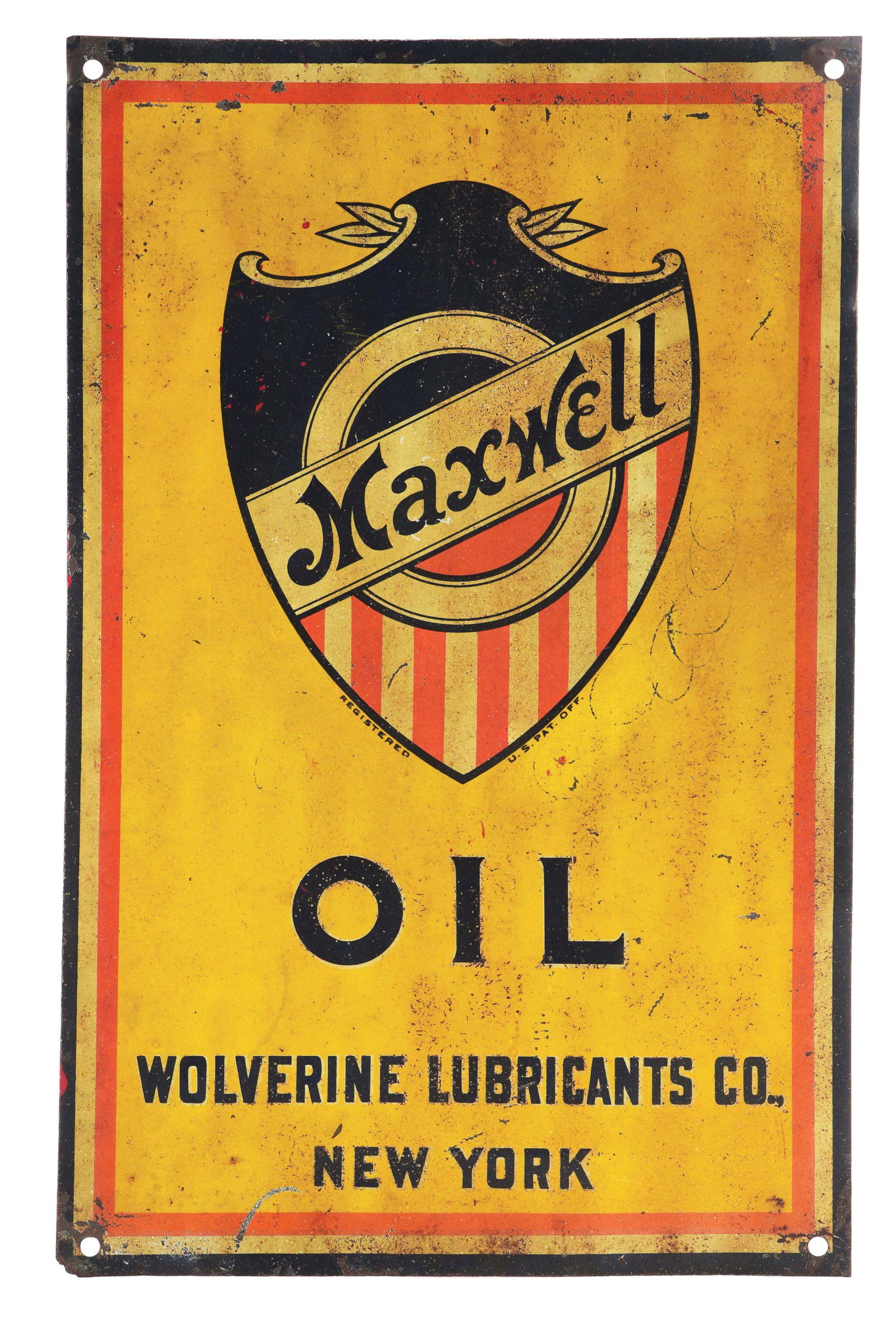 RARE MAXWELL MOTOR OIL SERVICE STATION TIN TACKER SIGN. - May 12, 2021 ...