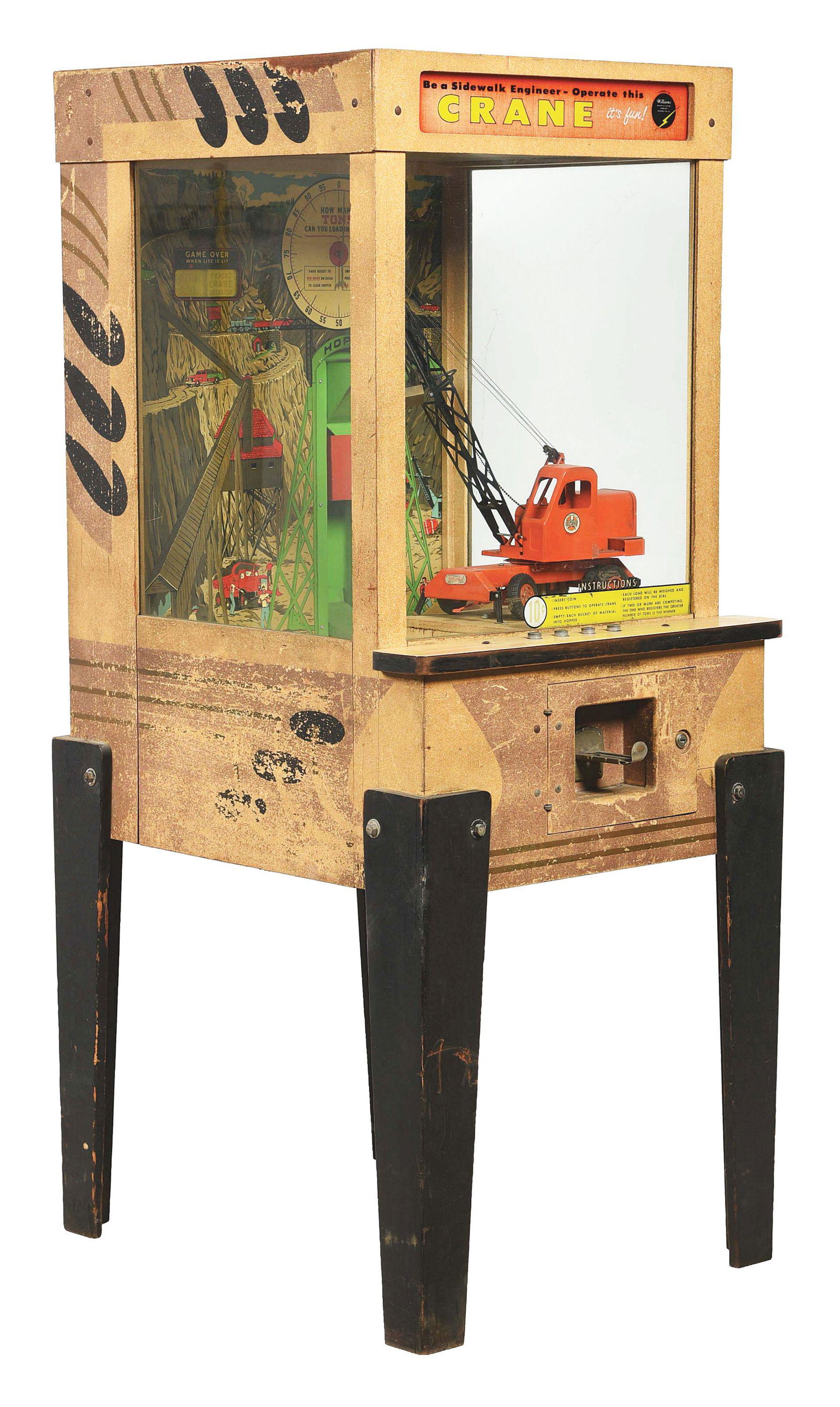 10¢ Williams Sidewalk Engineer Arcade Game.