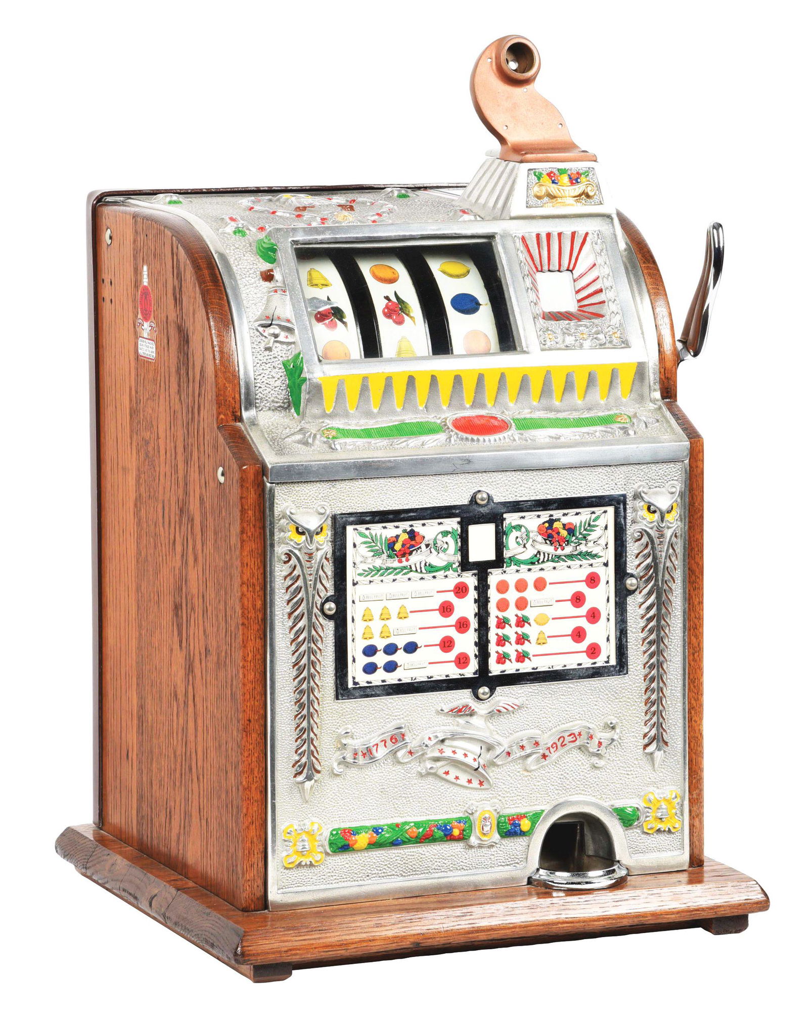 5¢ Mills Bullseye Or Owl Operators Bell Slot Machine.