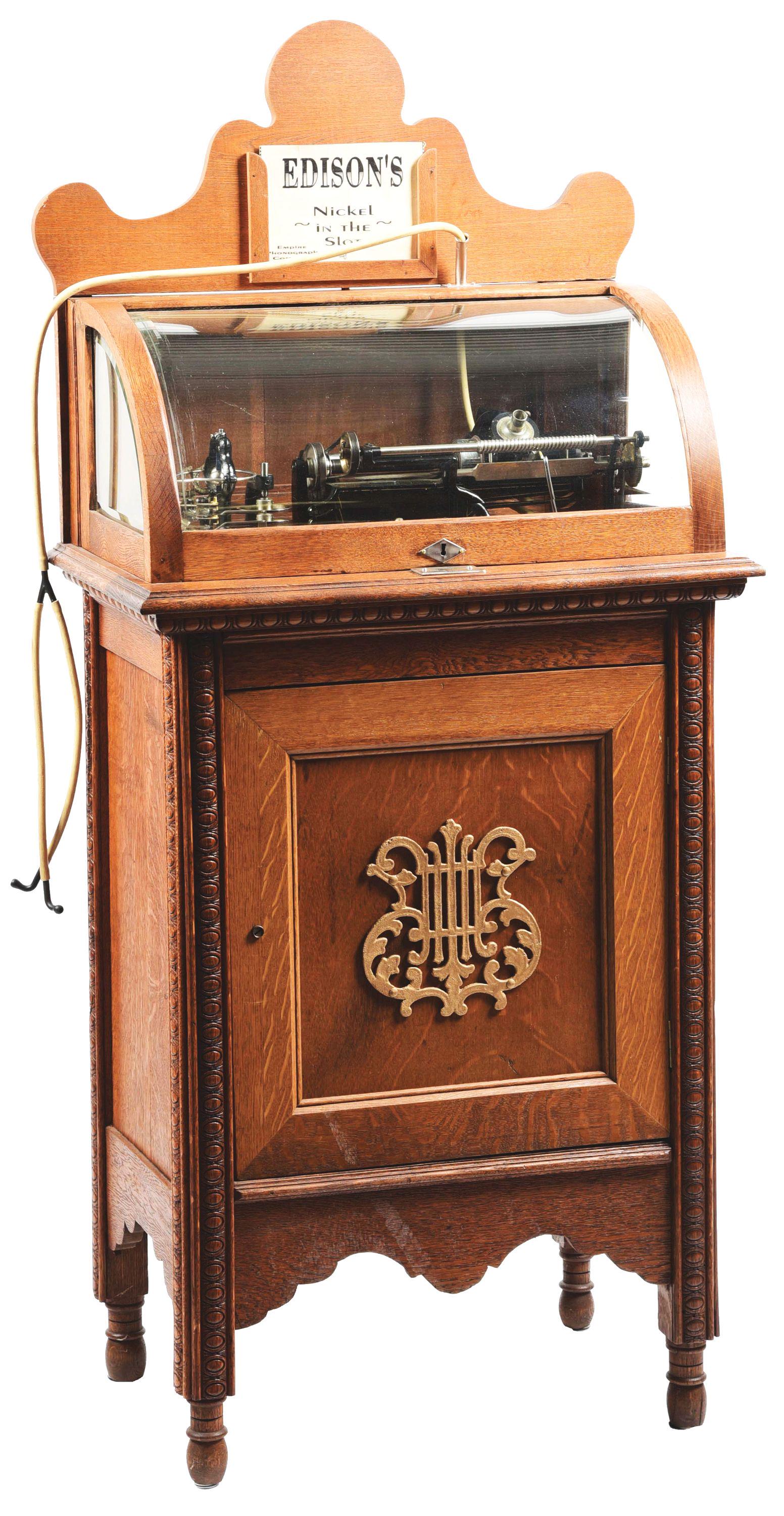 5¢ EDISON CLASS "M" COIN OPERATED PHONOGRAPH. - May 15, 2021 | Dan ...