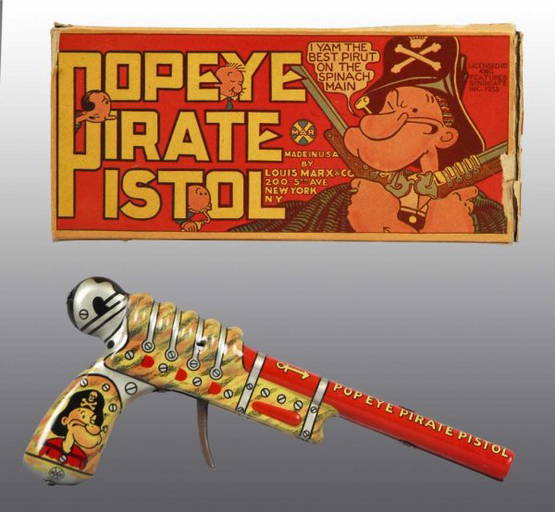 Tin Marx Popeye Pirate Clicker Pistol.