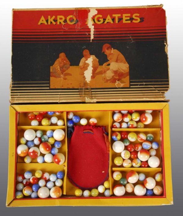 2336: Akro Agates No. 300 Marbles Box Set.
