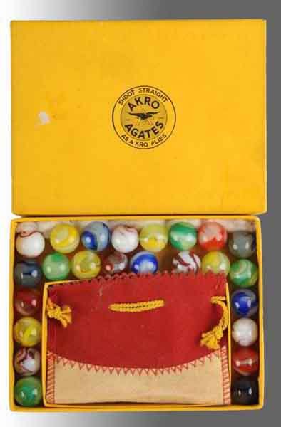 1341: Akro Agate No. 125 Marble Box Set.