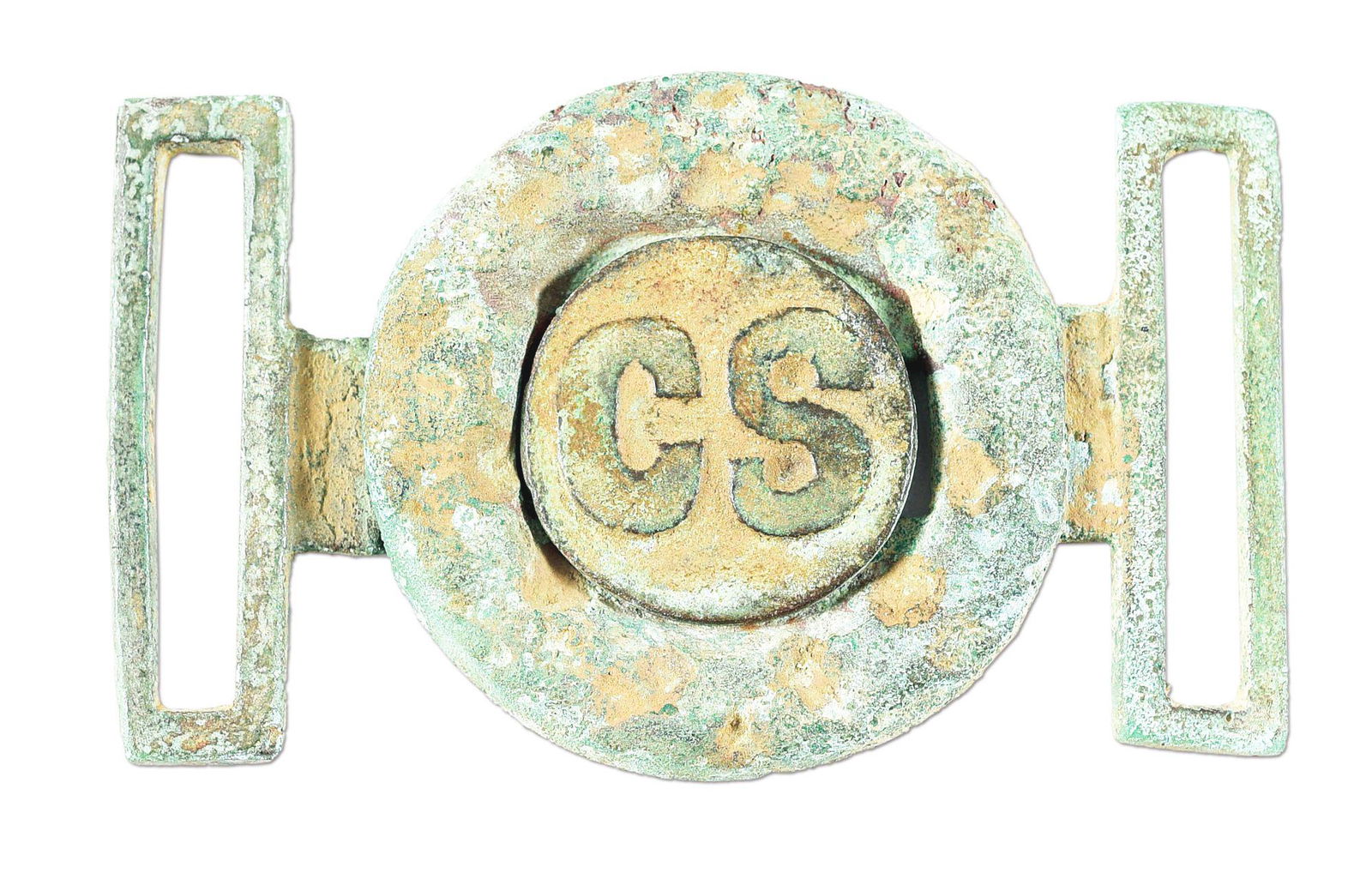 Rare Confederate Cs Two Piece “coin Style” Belt Buckle.