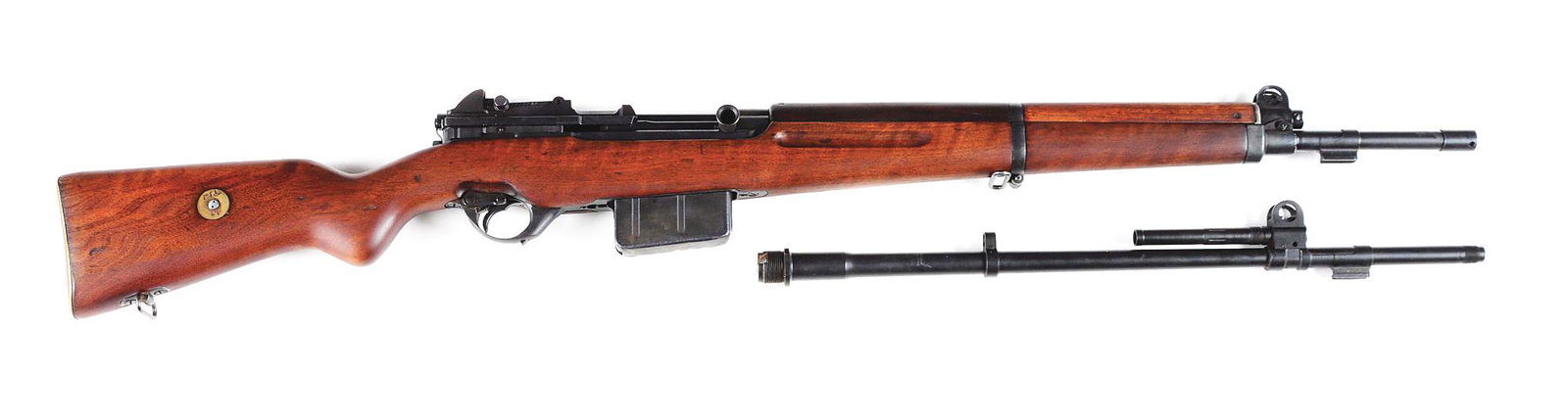 (c) Fn Model 1949 Semi Automatic Rifle With Extra