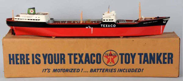 Battery Operated Texaco Toy Tanker Boat.