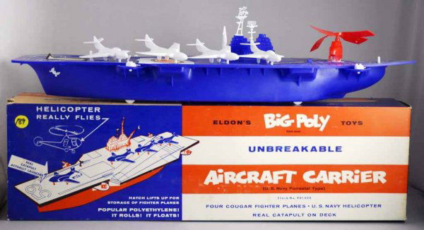 299: Eldon Plastic Aircraft Carrier Toy.