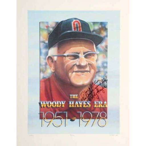 Signed "the Woody Hayes Era" Poster.