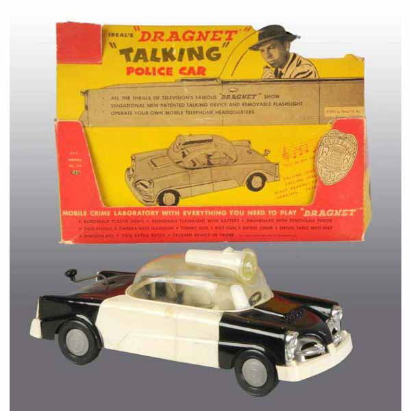 2405: Plastic Ideal Dragnet Talking Police Car Toy.