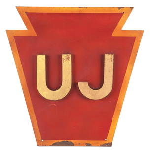 Steel Shop Painted Pennsylvania Railroad Keystone Sign
