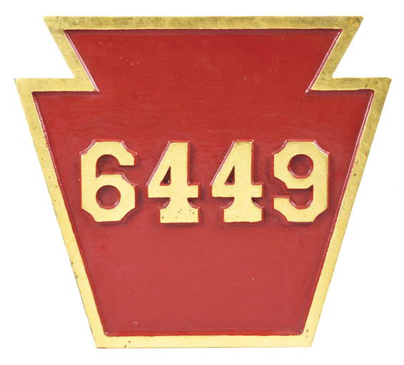 Pennsylvania Railroad J1 Keystone Number Plate.