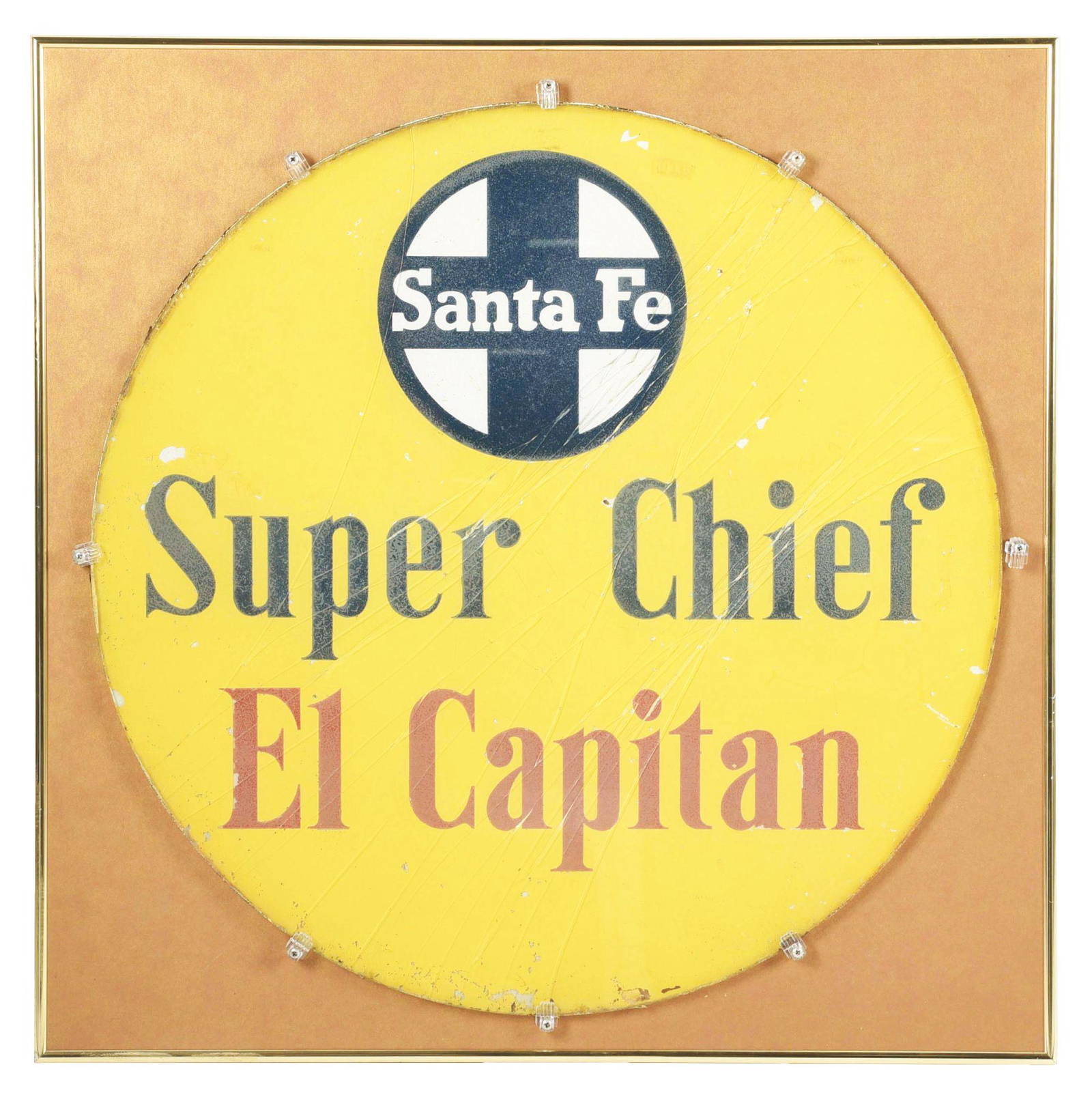 Santa Fe Super Chief El Capitan Glass Railroad Sign. - Oct 03, 2021 ...