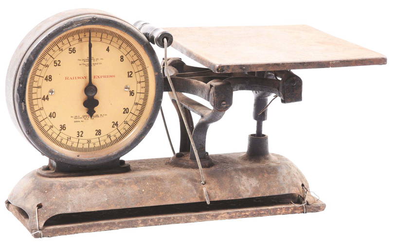RAILWAY EXPRESS TABLE TOP SCALE. - Oct 03, 2021 | Dan Morphy Auctions in PA