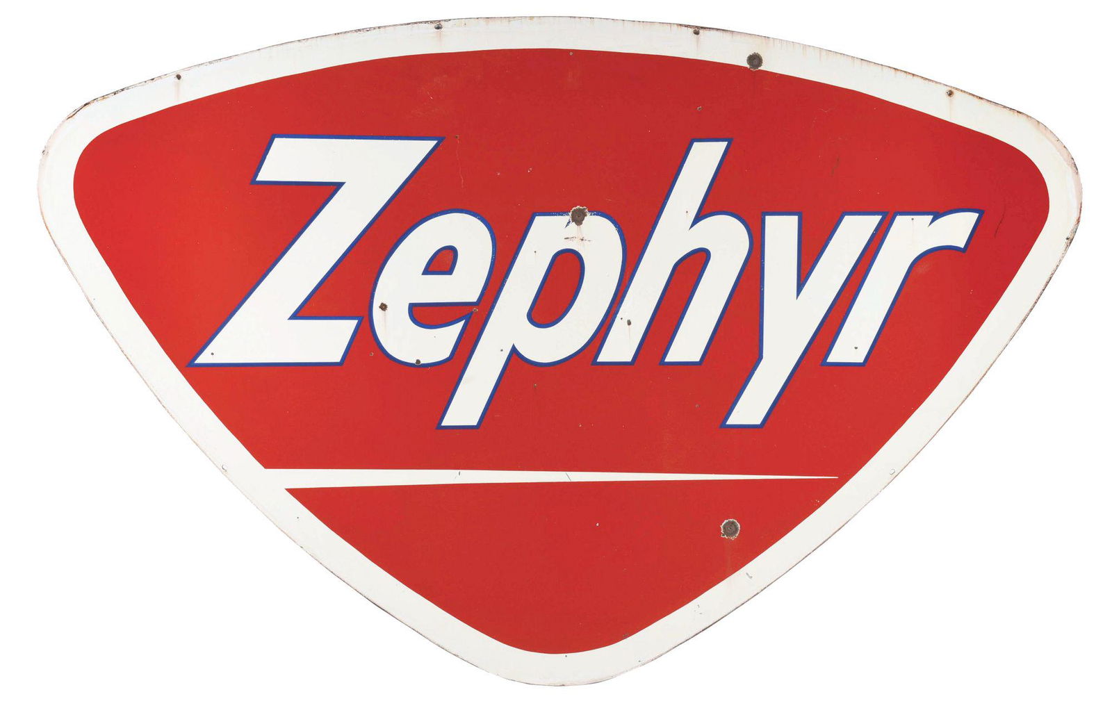 LARGE ZEPHYR GASOLINE PORCELAIN SERVICE STATION SIGN. (#2208) on Oct 04 ...