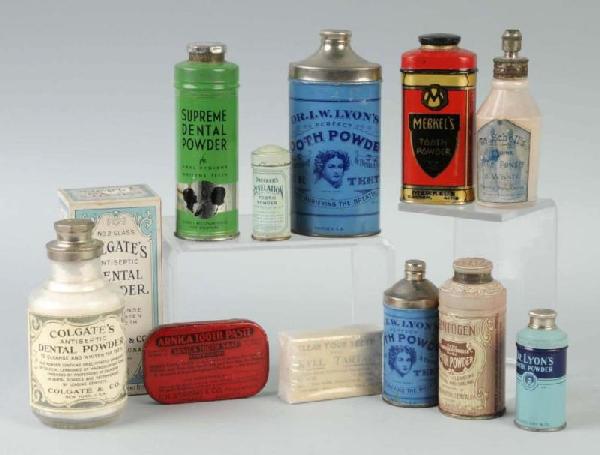 26: Lot of 11: Dental Tooth Powder Containers.