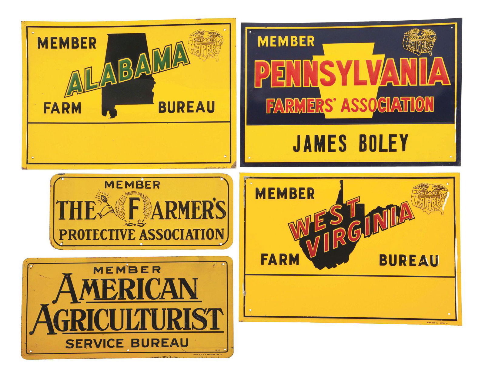 LOT OF 5: TIN AGRICULTURAL SIGNS. (#1471) on Nov 04, 2021 | Dan Morphy ...