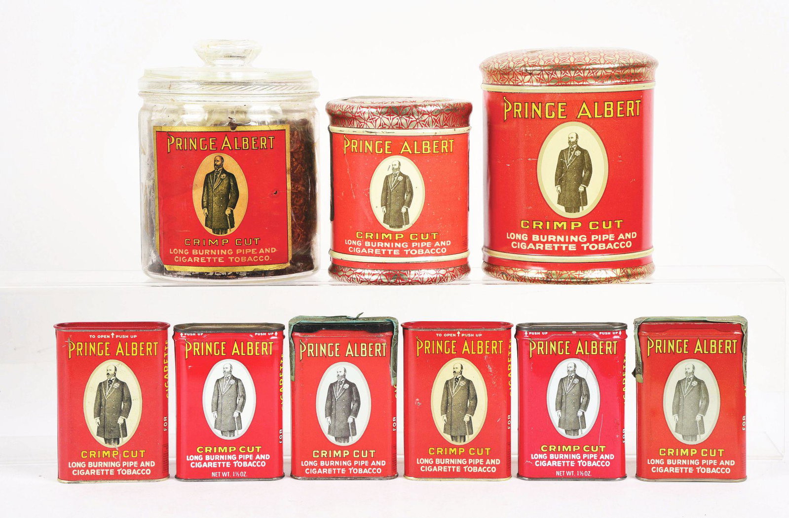 Lot Of 9: Collection Of Prince Albert Tobacco Tins.