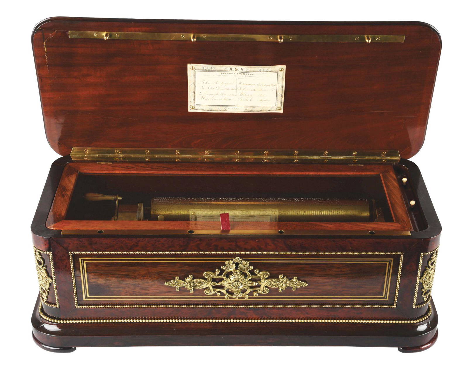 Ornate French Cylinder Music Box With Bells & Drums. - Nov 06, 2021 ...