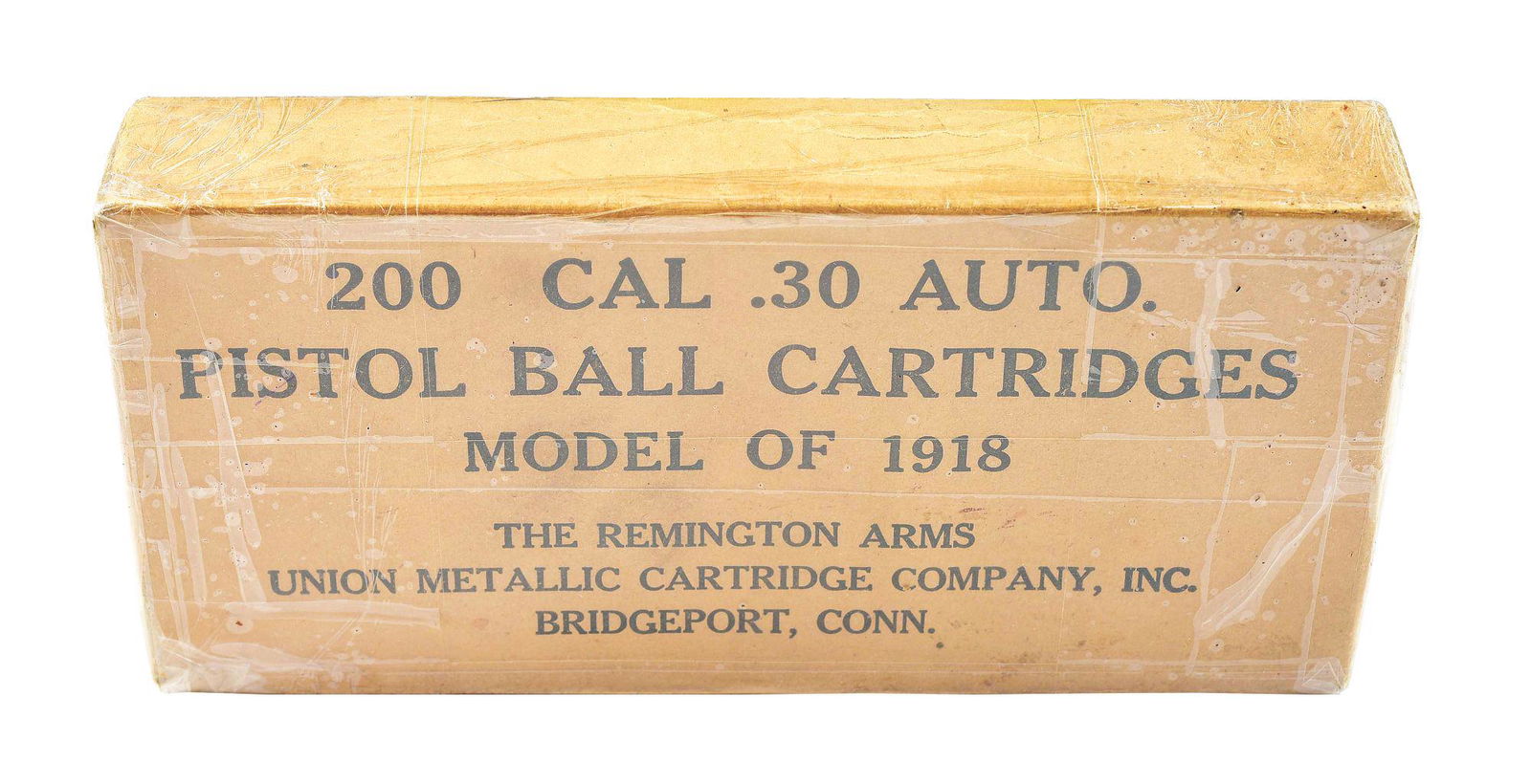 Sealed Box Of 200 .30 Auto Pedersen Device Cartridges.