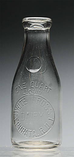 White Cross Dairy Milk Bottle. - Aug 14, 2010 | Dan Morphy Auctions in PA