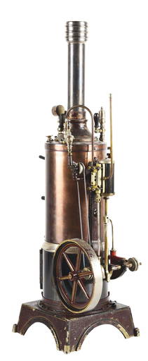 Large German Carette Vertical Steam Engine.