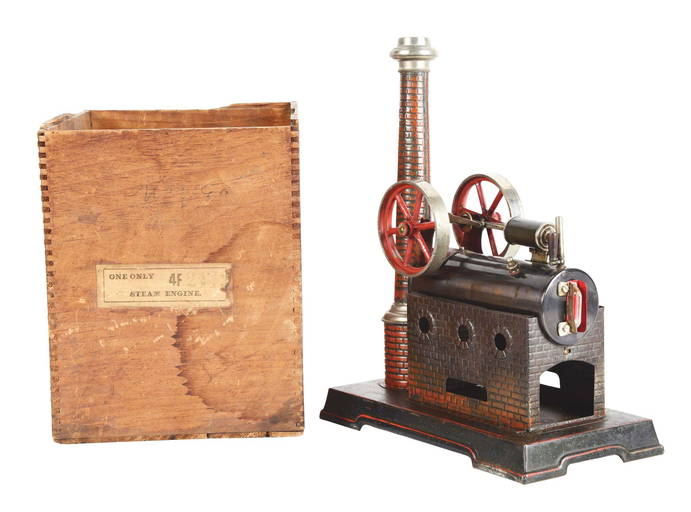 Early German Falk Overtype Steam Engine Toy.