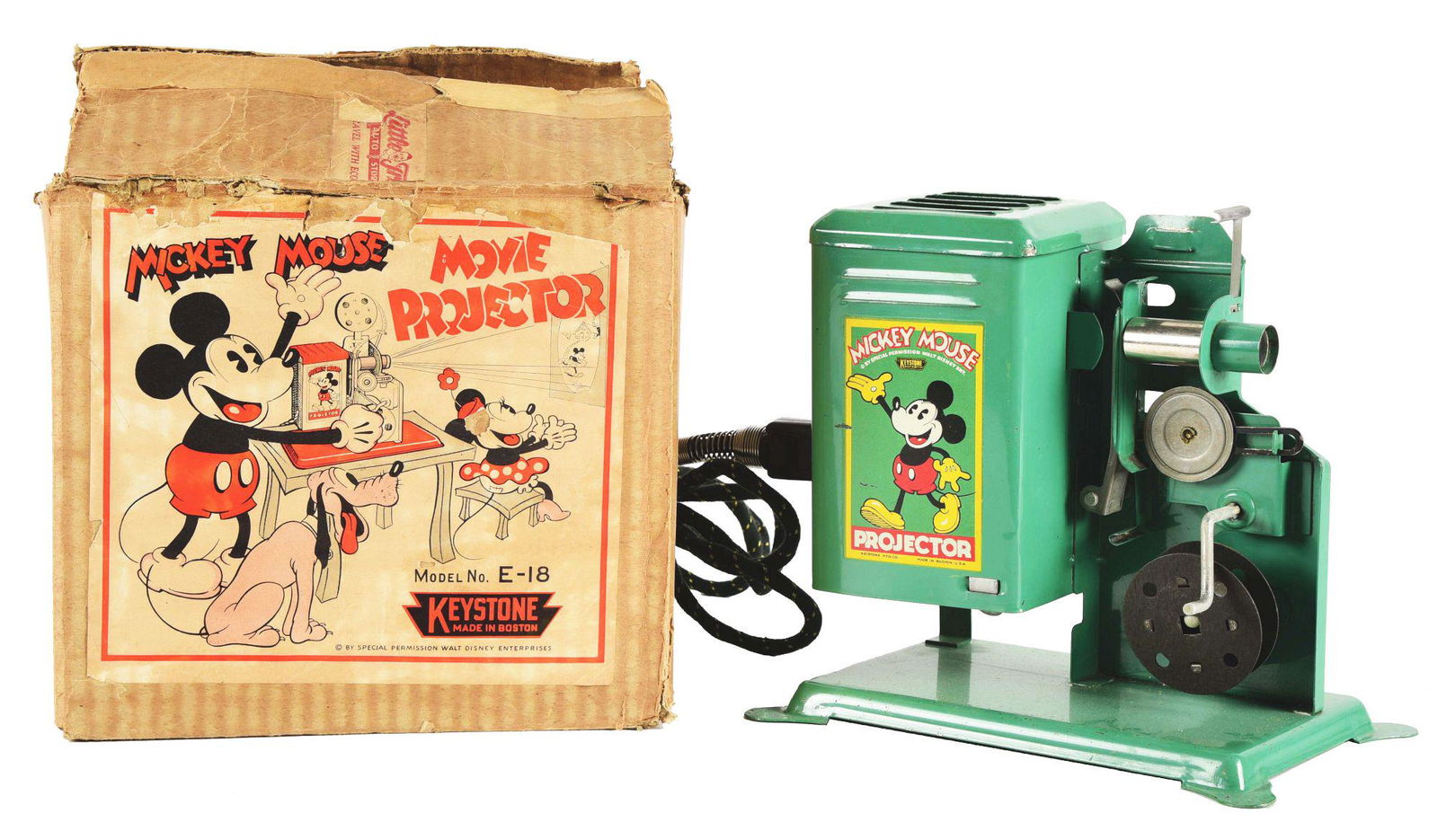 KEYSTONE WALT DISNEY MICKEY MOUSE MOVIE PROJECTOR.