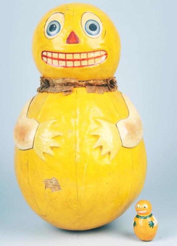 3: Huge Roly Poly Figural Pumpkin Candy Container.