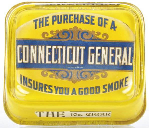 Connecticut General Cigar Ashtray/change Receiver