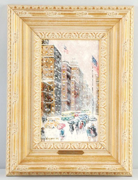451: Oil on Artist Board by Guy C. Wiggins.